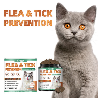 Kriath猫咪皮毛护理咀嚼片 呵护皮毛光泽宠物肌肤日常护理补充剂