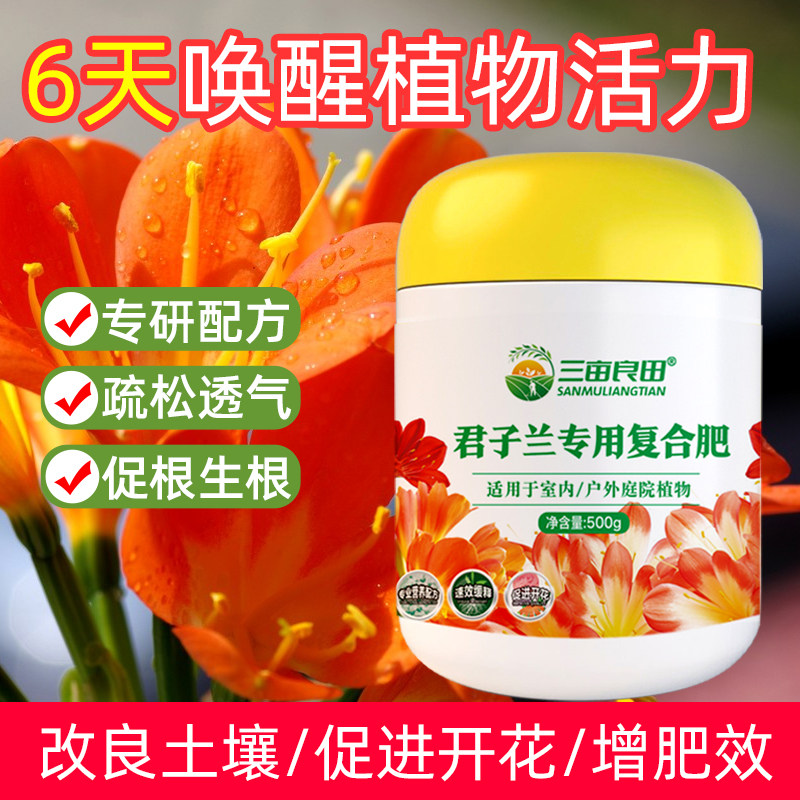 君子兰专用肥颗粒缓释肥兰花有机复合肥料兰科花卉盆栽促开花催花