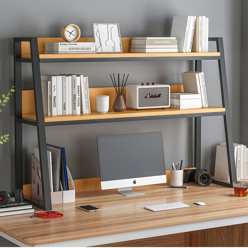 桌面书架桌上置物架子电脑桌物品架小型钢制梯形书桌上多层收纳架_虎窝淘