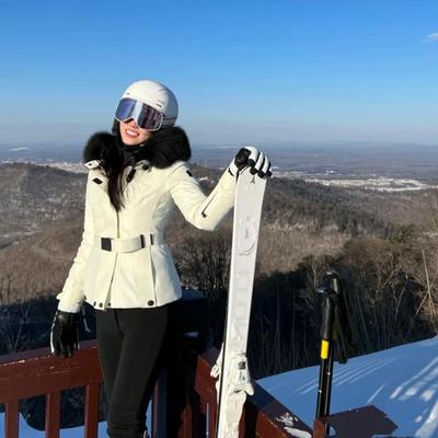 羽绒服女Moshyncler蒙加厚2024新款连帽高版本修身滑雪服显瘦