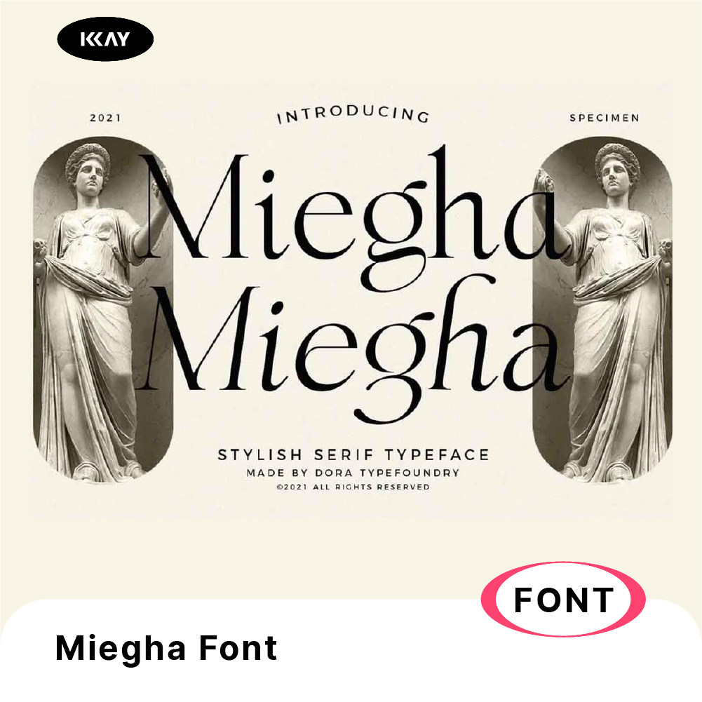 经典复古优雅酸性轻奢女性时尚服装品牌logo排版英文字体Miegha