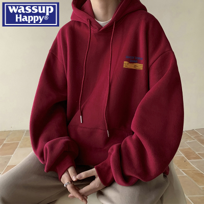 wassuphappy卫衣男潮流百搭