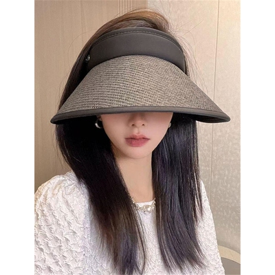 COCO jocelyn英国[设计师联名款]空顶帽女UV大檐防晒户外防紫外线