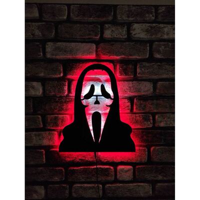 跨境爆款 scream装饰夜灯创意发光壁灯电影周边霓虹灯led灯尖叫