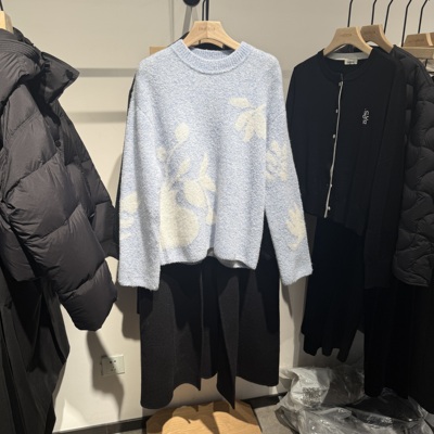 indiciaF2D4MS741C专柜正品标记女装设计宽松套头针织毛衫吊牌869