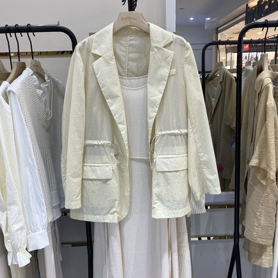 indicia3A201WT075专柜正品标记女装春款白色西装外套吊牌价689