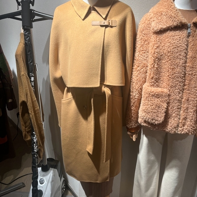 indicia4D209DY390专柜正品标记女装羊绒驼色呢子大衣吊牌价2989