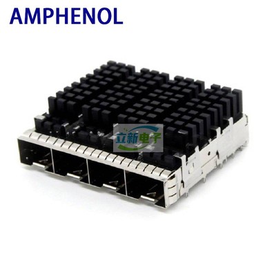 Amphenol安费诺UE86-BX627-00XX1 SFP+2*8 POS光模块连接器屏蔽罩