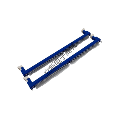 台式机DDR4 288PIN双耳蓝体白耳立式插针内存插槽AH08817-A9L1-4F