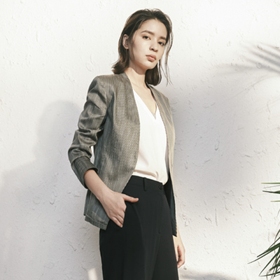 唯尚常规袖通勤长袖条纹