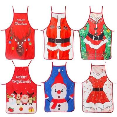 1pcs Merry Christmas Apron Happy New Year Ornaments Christma