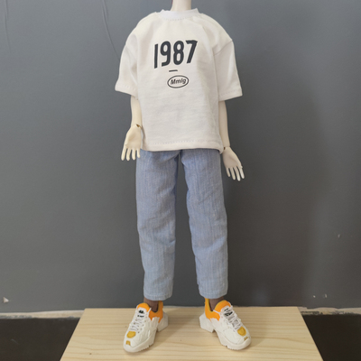 bjd34分叔叔雏菊娃衣牛仔裤
