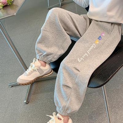 女童裤子春秋2025新款儿童洋气宝宝春季外穿宽松卫裤春装休闲运动