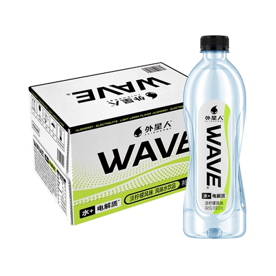 外星人WAVE风味水饮品水+电解质600ml/瓶 淡柠檬风味冰爽畅饮