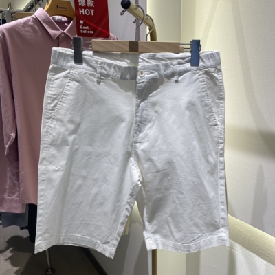 鳄鱼男士纯棉短裤中裤直筒