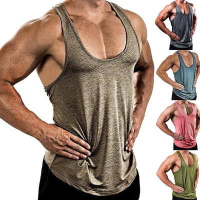 Summer Gym Clothing for Male Sleeveless Vest Shirts Fashion