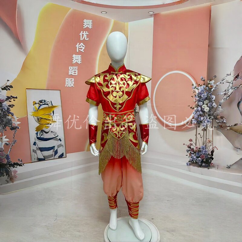 花木兰民间舞男女群舞同款舞蹈演出表演服装专业定制秧歌打鼓服