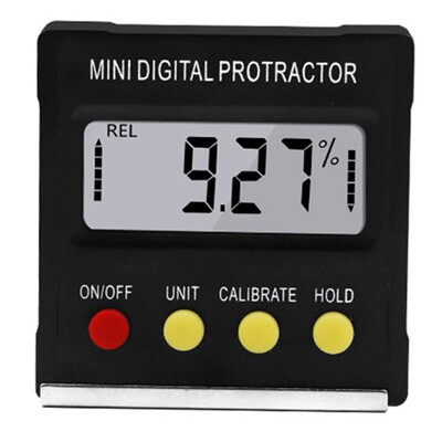 1pc Black Mini Digital Protractor Electronic Inclinometer An