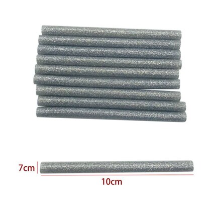 Colourful 7*100mm Silver Glitter Hot Melt Glue Sticks For Gl