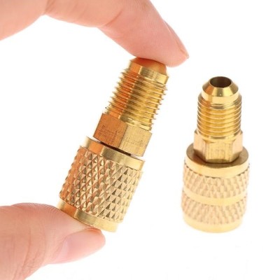 2Pcs R410a Refrigeration Adapter 5/16 SAE F Quick Couplers T