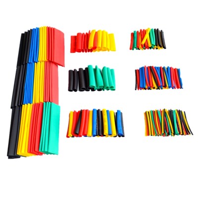127/140/328/530Pcs Assorted Polyolefin Heat Shrink Tubing Tu