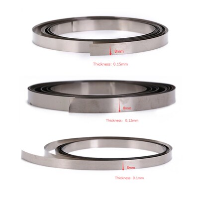 8mm x 0.1/0.12/0.15mm 2M Pure Nickel Strip Tape  Li 18650 Ba