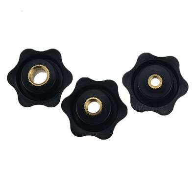 5PCS M6 M8 M10 Through Hole Six Star Type Plum Bakelite Hand