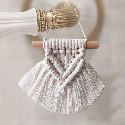 Bohemia Handwoven Macrame Tapestry With Tassels Bedroom Livi