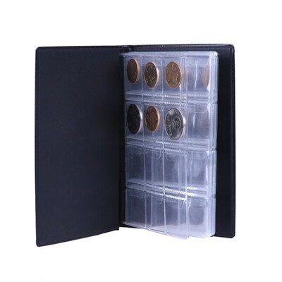 120 Pockets 10 Pages Coin Storage Album Vintage Storage Book