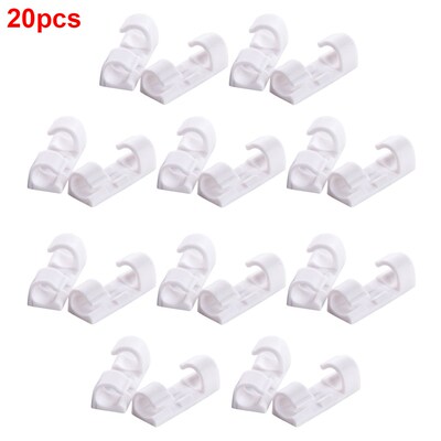 20pcs/pack Self-adhesive Cable Clip Management Fasteners Wir