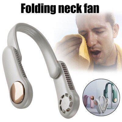 Portable Neck Fan Hands Free Foldable Bladeless Fan Leafless