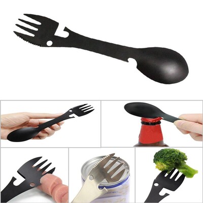 Utensil multitool Picnic Spork multi tool camp flatware cutl