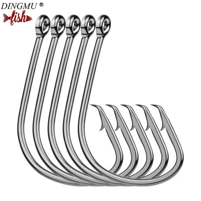 50pc Proberos Brand Fishing Hooks Black Color Octopus/Circle