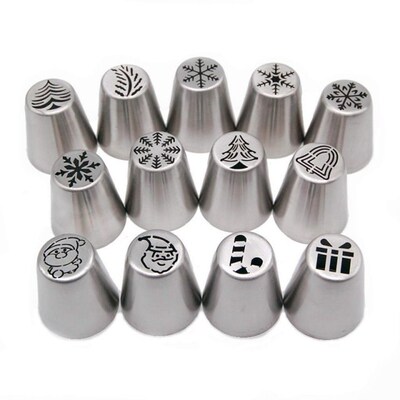 Christmas Cake Decorating Mouths Set of 13 Cake Icing Nozzle