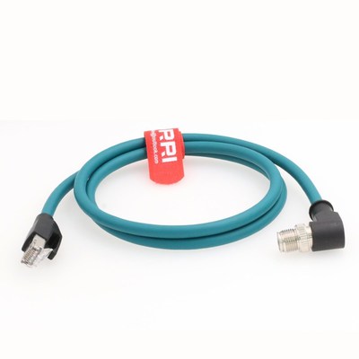 Right angle M12  X-coded 8pin to RJ45 Industrial Ethernet Ca