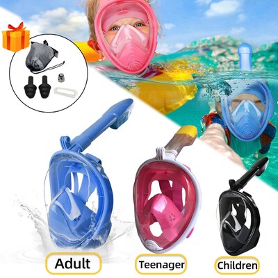 Children Snorkel Diving Mask Swimming Training Anti Fog Set