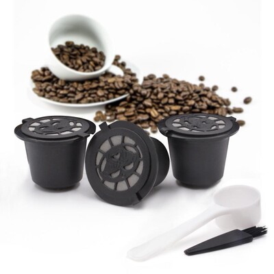3PCS Nespresso Refillable Coffee Capsule Cup Reusable Coffee