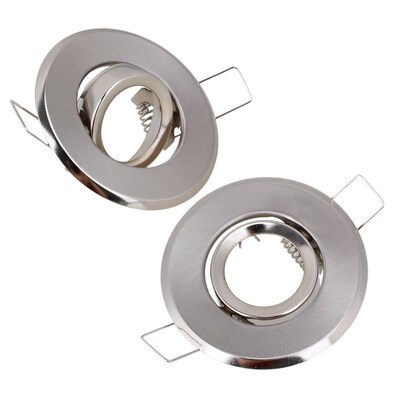 10-2Pcs MR11 Silver Dia 70mm Polished Chrome Fixture Lamp Ho