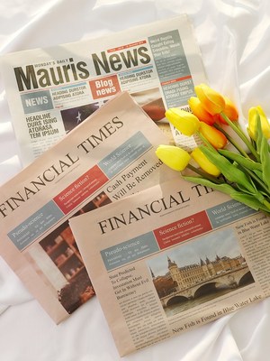 INS-style Retro Old English Newspaper Props Fotografia Photo