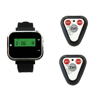 2 call button 1 watch pager rechargeable watch receivers wai