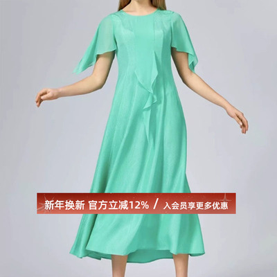 桑蚕丝纯色时尚真丝连衣裙