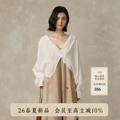 AIRIQI26夏新款慵懒感禅意罩衫