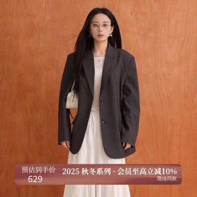 AIRIQI25秋新款廓形西装外套