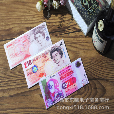 2022厂家直供地摊爆款时尚创意钱包各国钱币长款纸币钱包英国