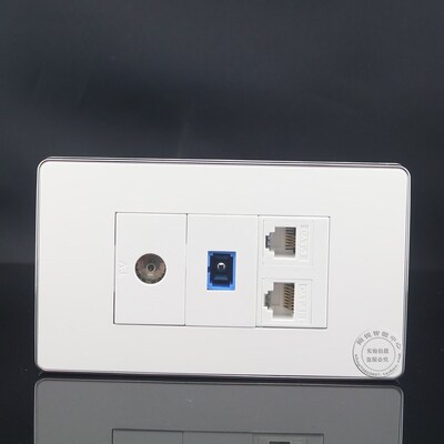 120MM Wall Plate 4 Ports CAT5E RJ45 Network LAN  + SC Optica