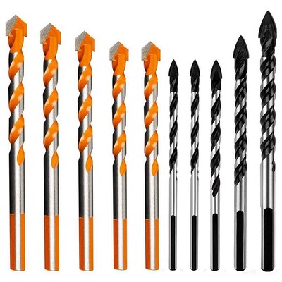 10PCS Drill Bit Set Carbide Twist Drill Triple-cornered Dril
