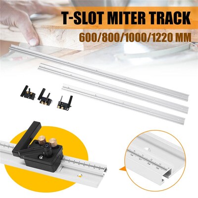 600/800/1000/1220mm Aluminum Alloy T-Track Woodworking T-slo