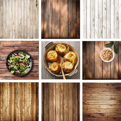 Retro Wood Board Backdrop Food Photography Background Textur