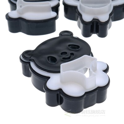 4PCS/set Panda Biscuit Stamp Mold 3D Cookie Plunger Cutter B