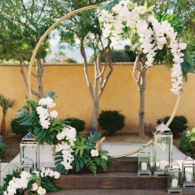 Wedding Arch Background Wrought Iron Plank Decorative Props